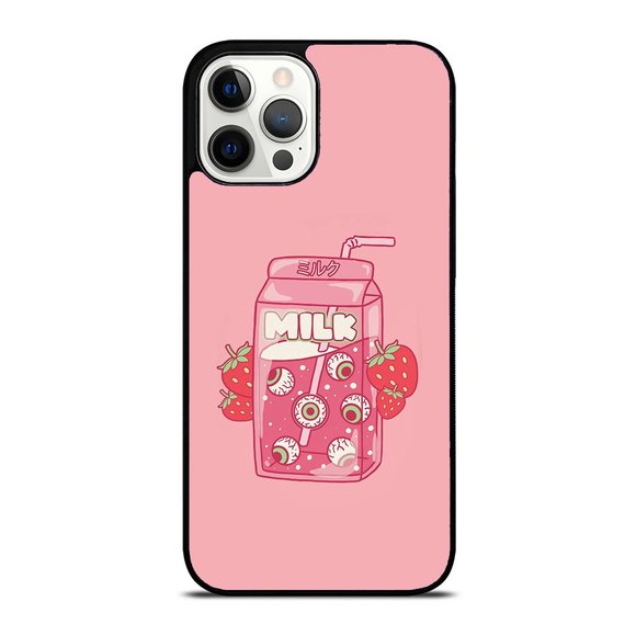 Accessories | Weirdcore Kawaii Strawberry Milk Iphone Case | Poshmark